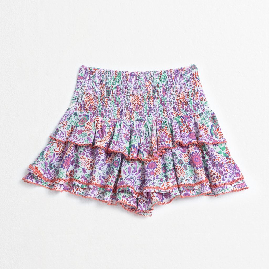 Poupette St Barth Kids Alizee Mini Skirt in White Lavender Nature | The ...