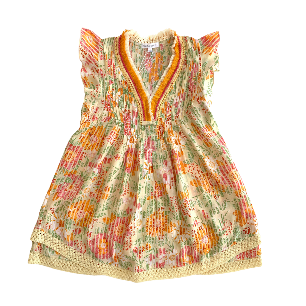 Poupette St Barth Sasha Yellow Mini Dress | The Little Sunshine Store